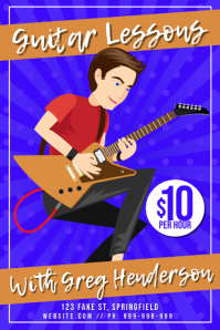 1,170+ guitar lessons Customizable Design Templates | PosterMyWall