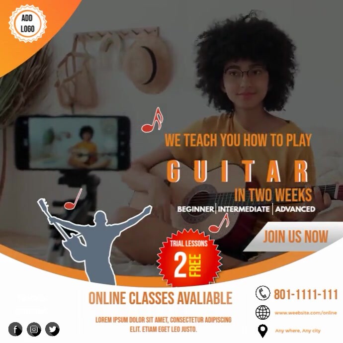 guitar music Template | PosterMyWall