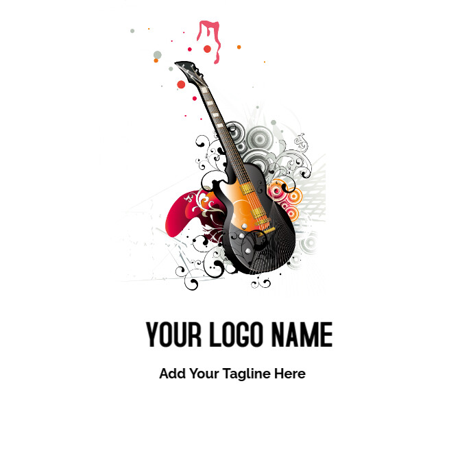 Guitar Musical Instrument, Musical Instrument Guitar, Logo Template ...