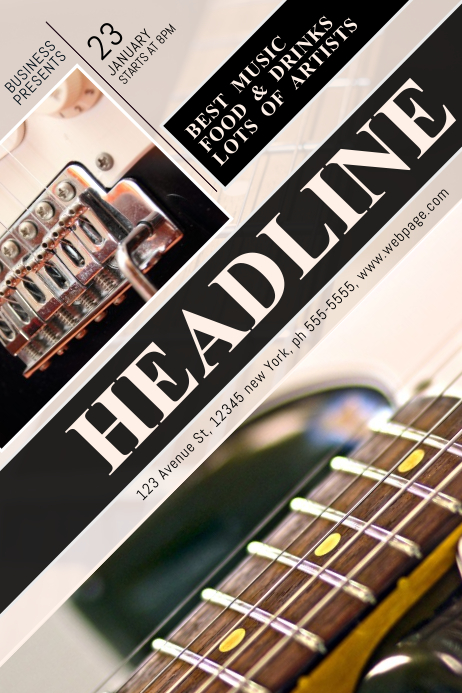 Guitar Flyer Template | PosterMyWall
