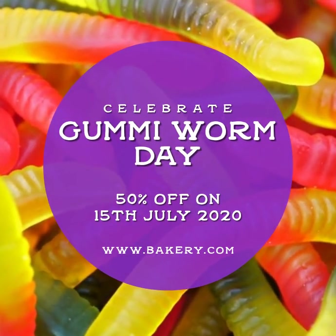 Copy of Gummi worm day | PosterMyWall