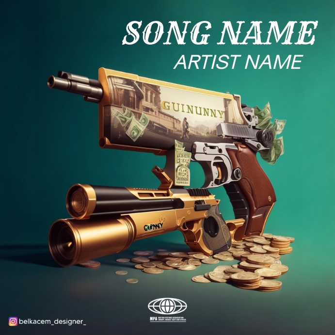 Plantilla de gun cover art | PosterMyWall