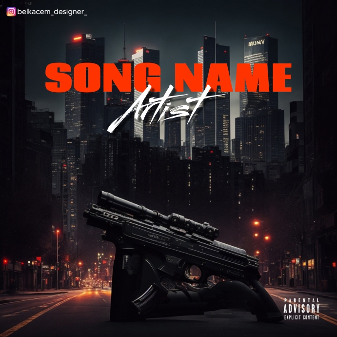 gun mixtape cover Template | PosterMyWall