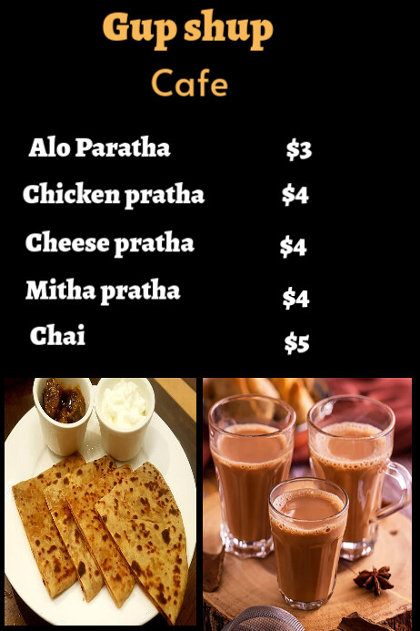 Gup shup menu Template | PosterMyWall