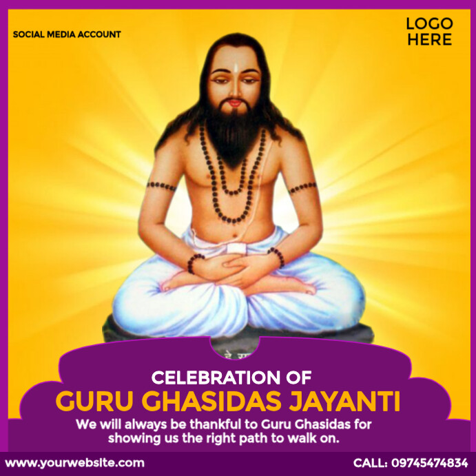 Guru Ghasidas Jayanti Celebration Templat | PosterMyWall