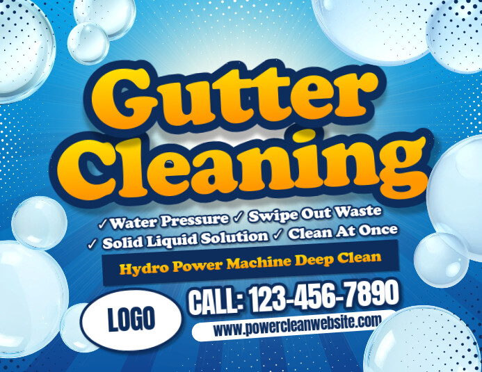 Gutter Cleaning Banner Template | PosterMyWall