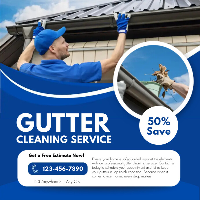 Copy of GUTTER CLEANING SERVICE | PosterMyWall