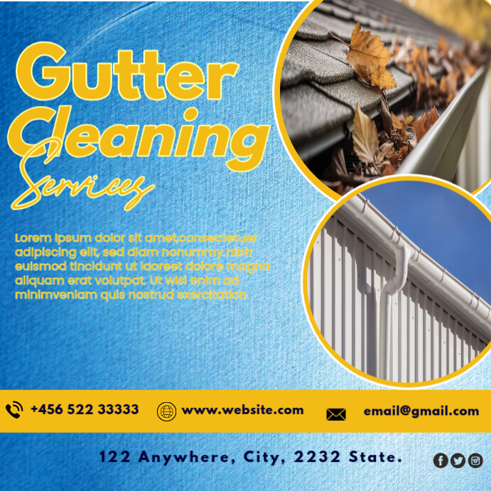 Copy of Gutter Cleaning Services Instagram Post | PosterMyWall