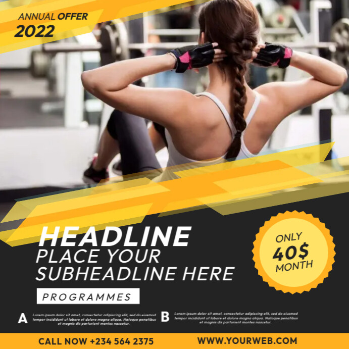 Gym Ads Offer Template | PosterMyWall