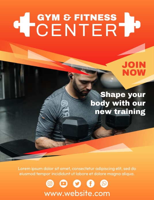 Gym And Fitness Ads Template | PosterMyWall
