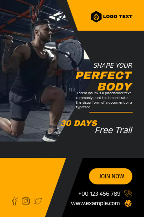 Copy of Gym and fitness poster design | PosterMyWall