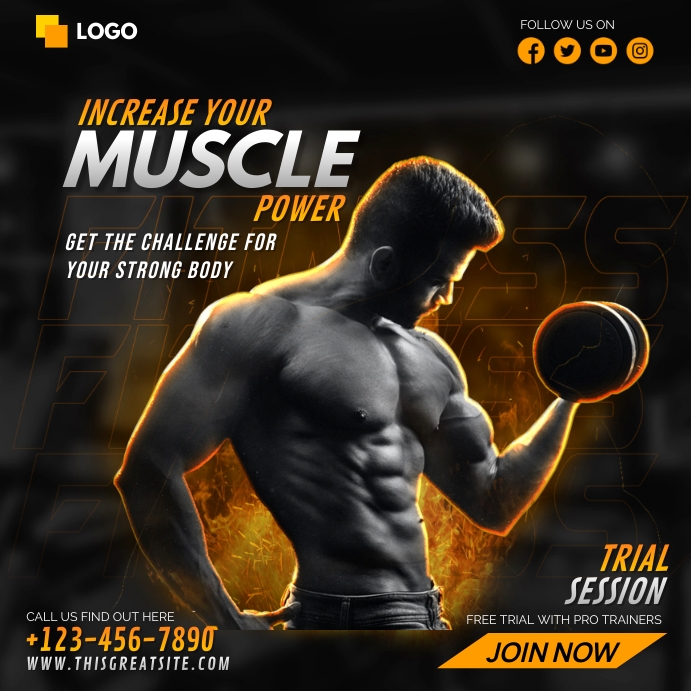 Gym and Fitness Template | PosterMyWall