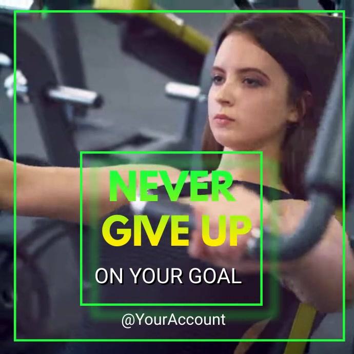 Gym and Fitness Women Motivational Quote Vide Template | PosterMyWall