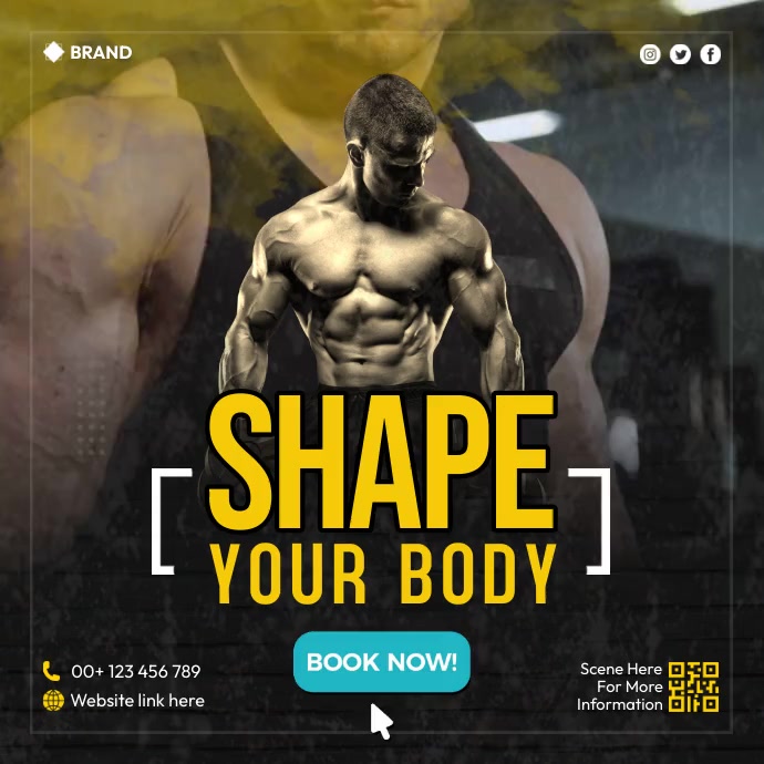 Gym Class Fitness Training Template | PosterMyWall