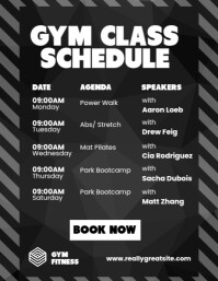 Gym Class Schedule Template | PosterMyWall