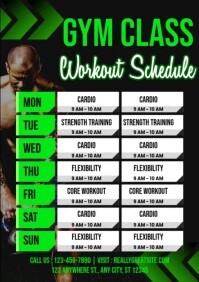 Gym Class Schedule Template | PosterMyWall