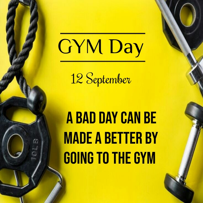 Gym day instagram post Template | PosterMyWall