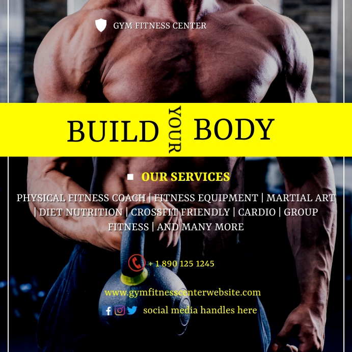 gym fitness center poster Template | PosterMyWall