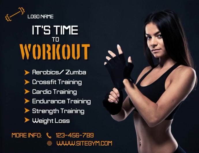 Gym Fitness Club Ad Banner Template | PosterMyWall