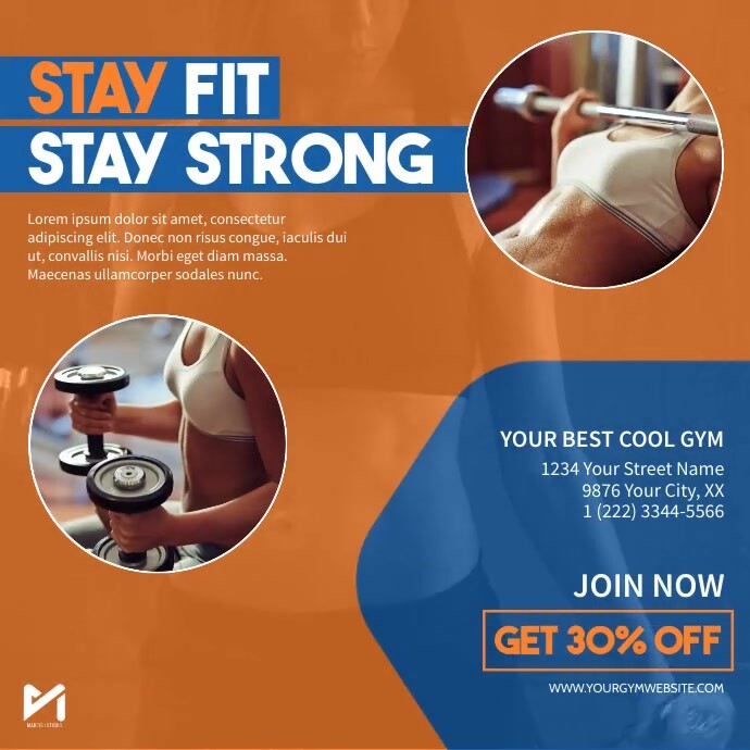 Gym Fitness Club Video Ad | PosterMyWall