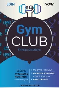 GYM FITNESS POSTER TEMPLATE | PosterMyWall