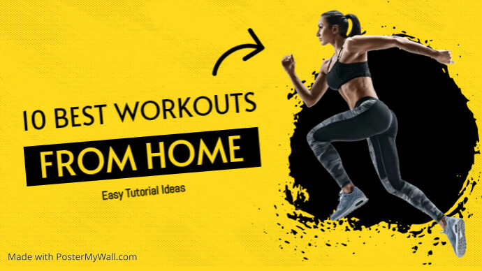 Gym fitness youtube thumbnail cover design Template | PosterMyWall