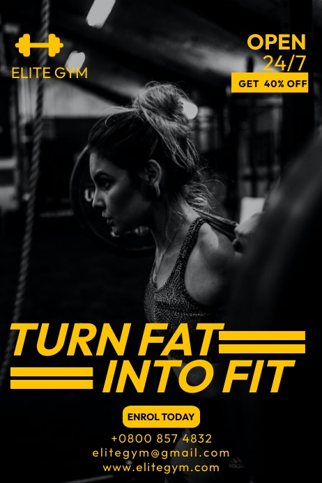 Gym flyers Template | PosterMyWall