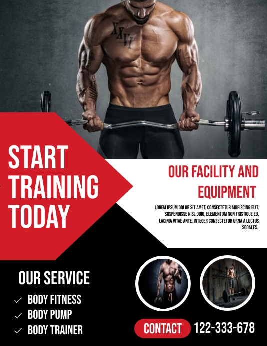 Gym flyers Template | PosterMyWall