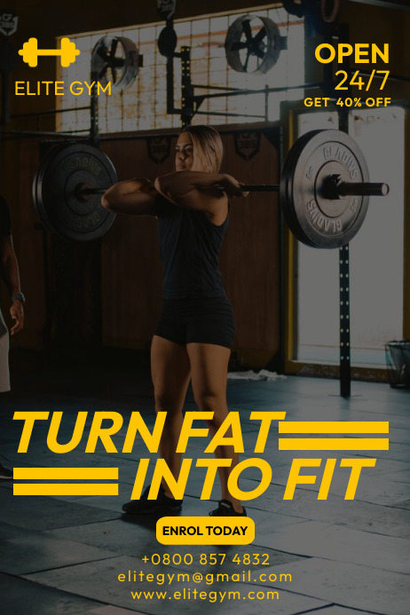 Gym flyers Template | PosterMyWall