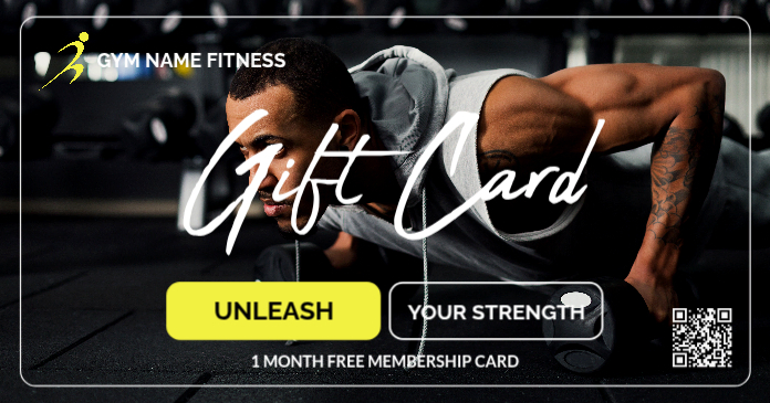 Plantilla de Gym Gift Card Flyer – Modern Fitness Membership Promotion ...