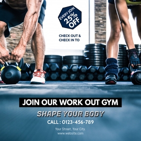 Gym post template | PosterMyWall