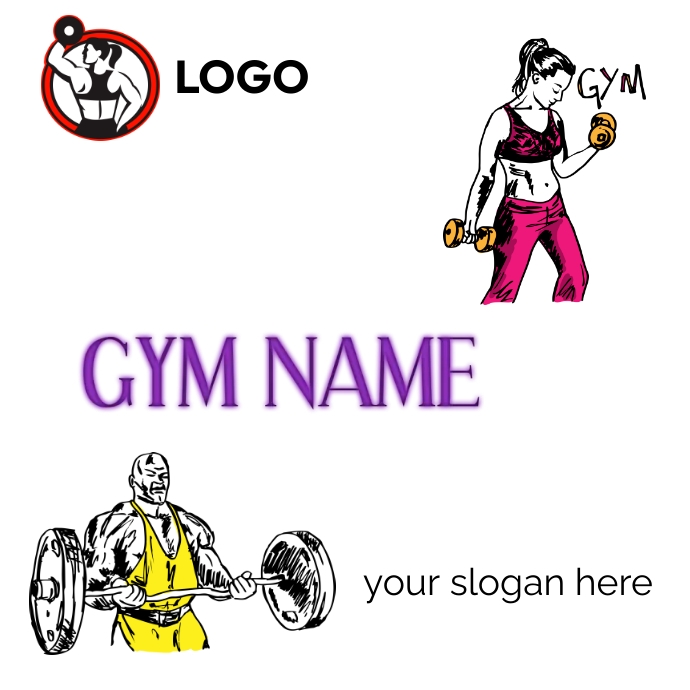 Gym logo design Template | PosterMyWall