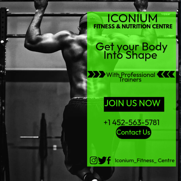 Gym poster Template | PosterMyWall