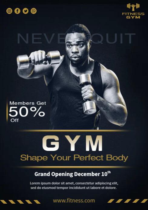 Gym Poster Template | PosterMyWall