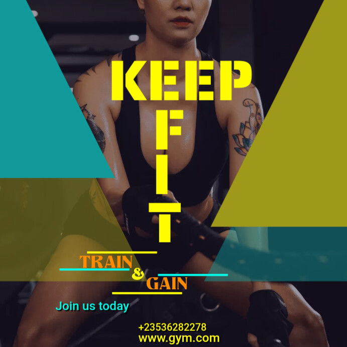 Plantilla de gym poster | PosterMyWall