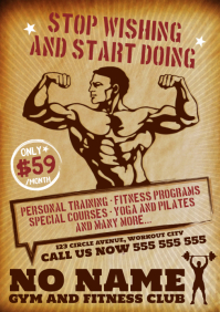 Fitness Gym Promotion Flyer Poster Template | PosterMyWall
