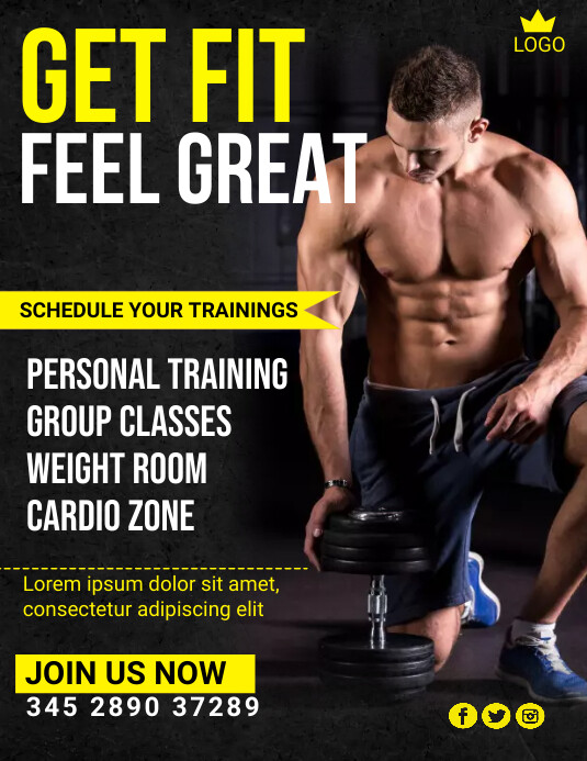 Gym poster Template | PosterMyWall