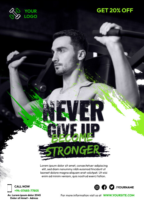 Gym Poster Template | PosterMyWall