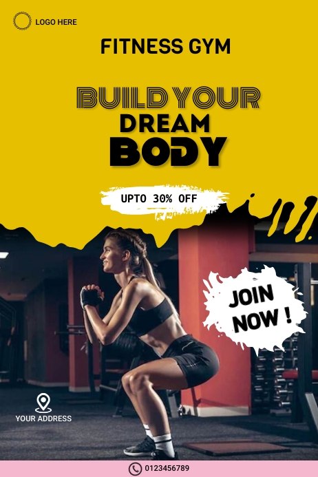 Plantilla de Gym Poster Template | PosterMyWall