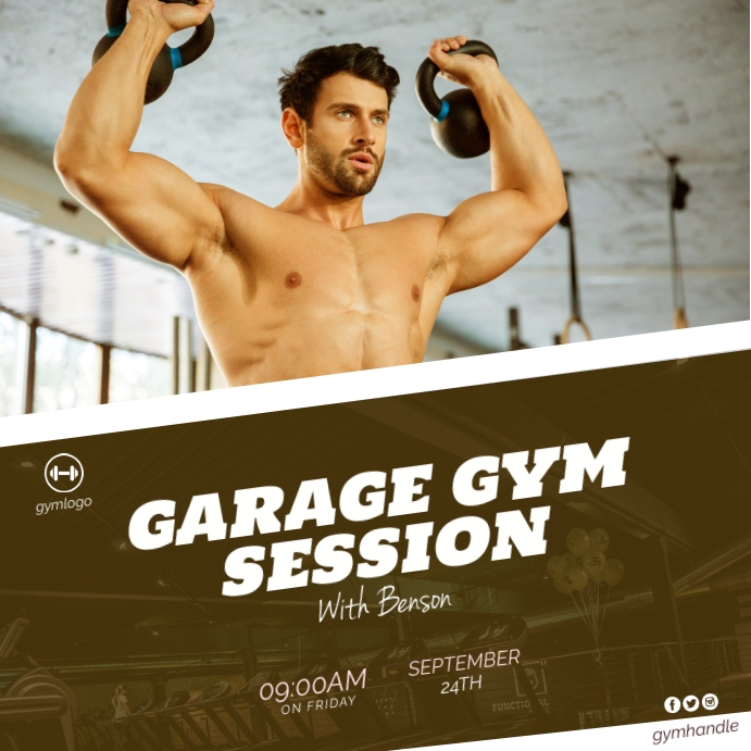 GYM SESSION FLYER Template | PosterMyWall