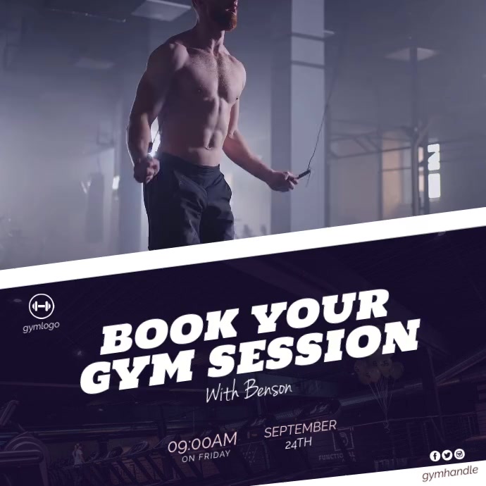 GYM SESSION FLYER Template | PosterMyWall