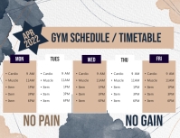 Gym Timetable Template | PosterMyWall