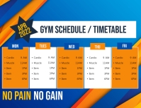 Gym Timetable Template | PosterMyWall
