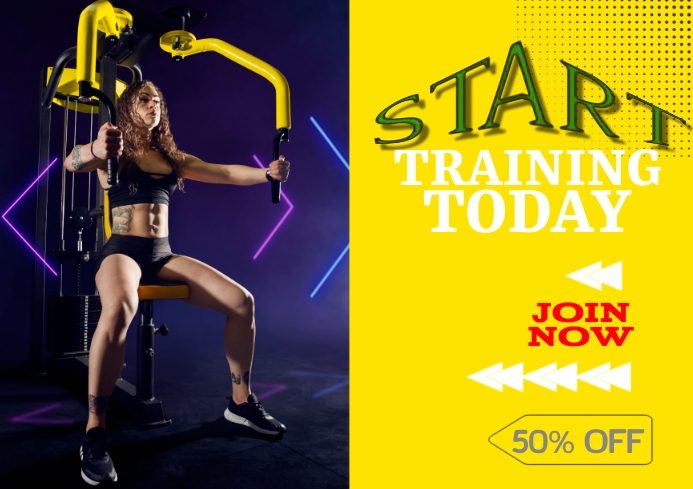 Copy of GYM TRAINING POSTER TEMPLATE | PosterMyWall
