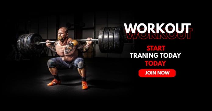 Gym Workout (Facebook Post) Template | PosterMyWall