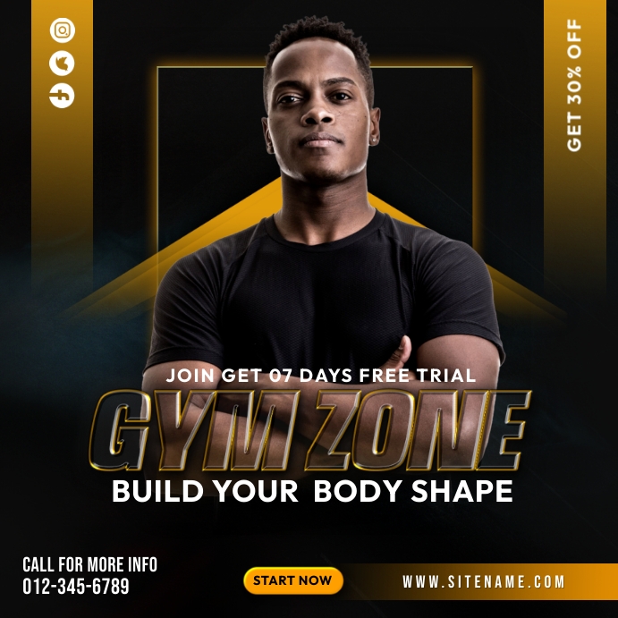 Copy of Gym Zone Ads | PosterMyWall