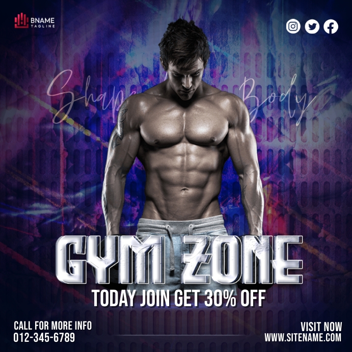 Copy of Gym Zone Ads | PosterMyWall