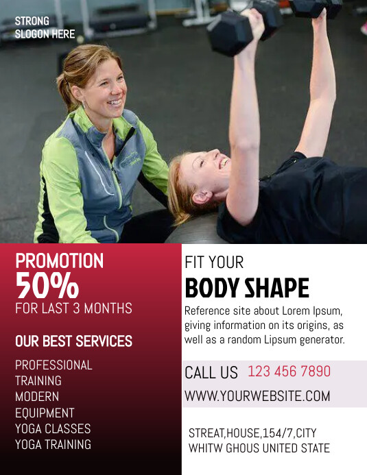 Brosur Templat Selebaran Senam | PosterMyWall