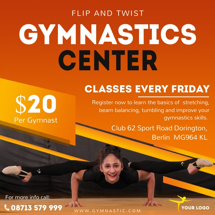 Copy of Gymnastics center advertisement Instagram | PosterMyWall
