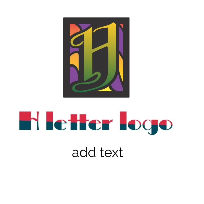 H Letter logo design template. | PosterMyWall